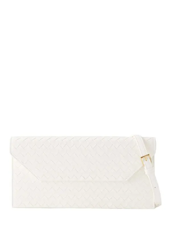 Bottega Veneta Intrecciato Leather Shoulder Bag - Brass