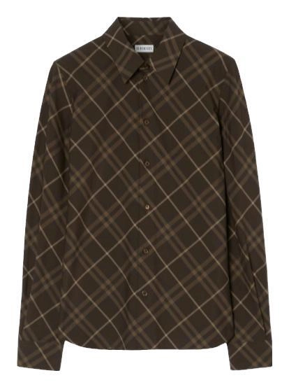 Burberry Slim Fit Check Cotton Shirt - Tan