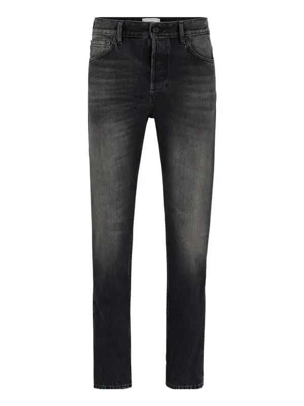 Hugo Boss Straight Leg Faded Jeans - Grey