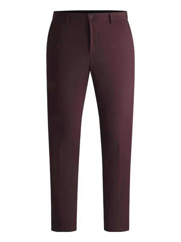 Hugo Boss Straight Leg Tailored Trousers - Red