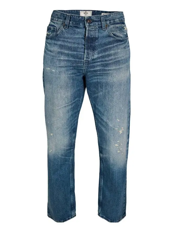 Hugo Boss Vintage Distressed Bootcut Jeans - Blue