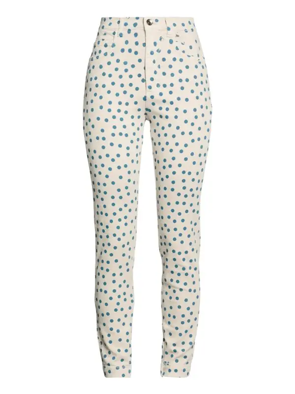 Dolce & Gabbana Polka Dot Skinny Jeans - Beige