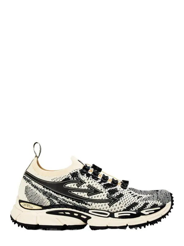 Off-White Knit Runner Sneakers - Black