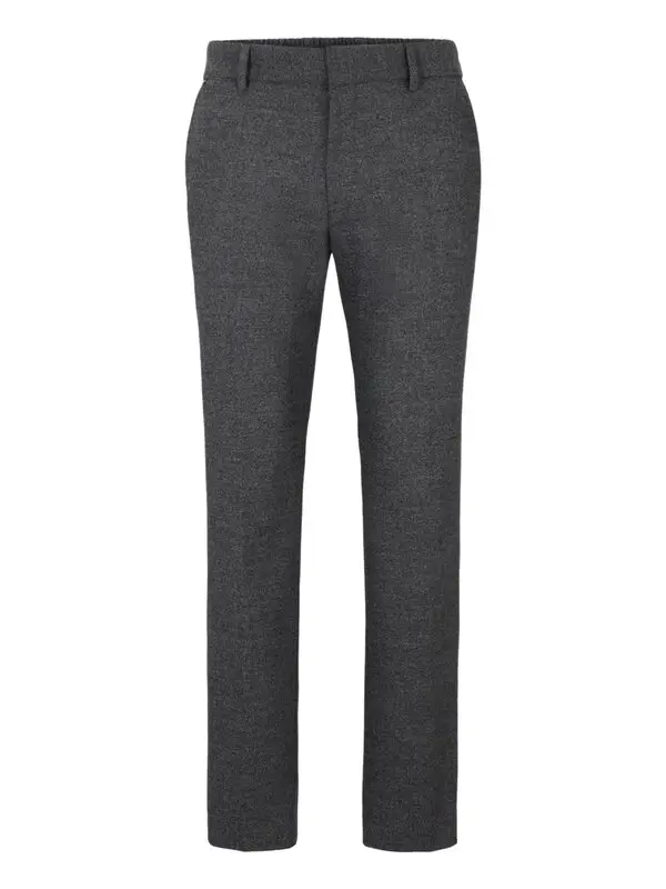 Hugo Boss Charcoal Textured Drawstring Trousers - Grey