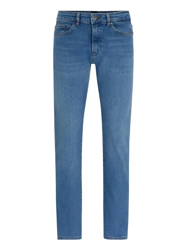 Hugo Boss Light Washed Slim Straight Fit Jeans - Blue