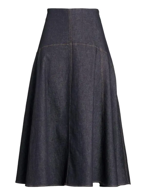 Jacquemus A-line Denim Skirt - Blue