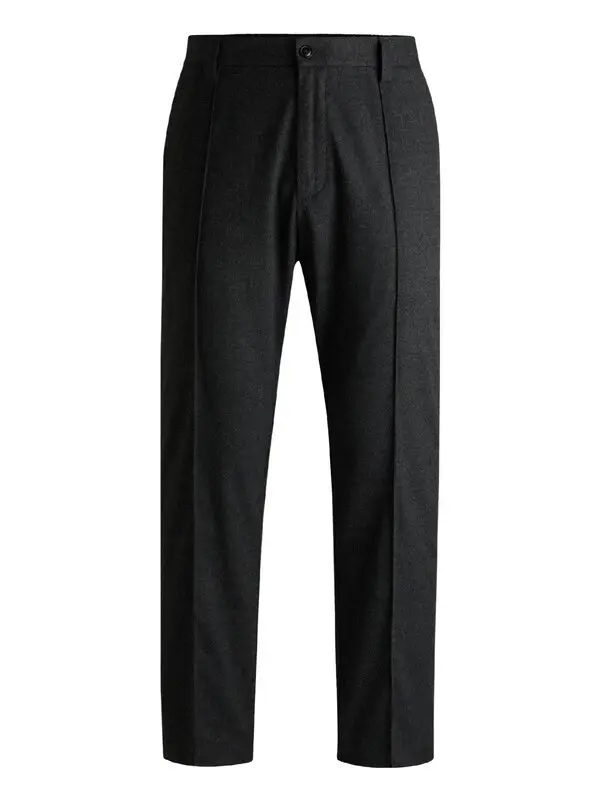 Hugo Boss Tailored Straight Leg Trousers - Grey