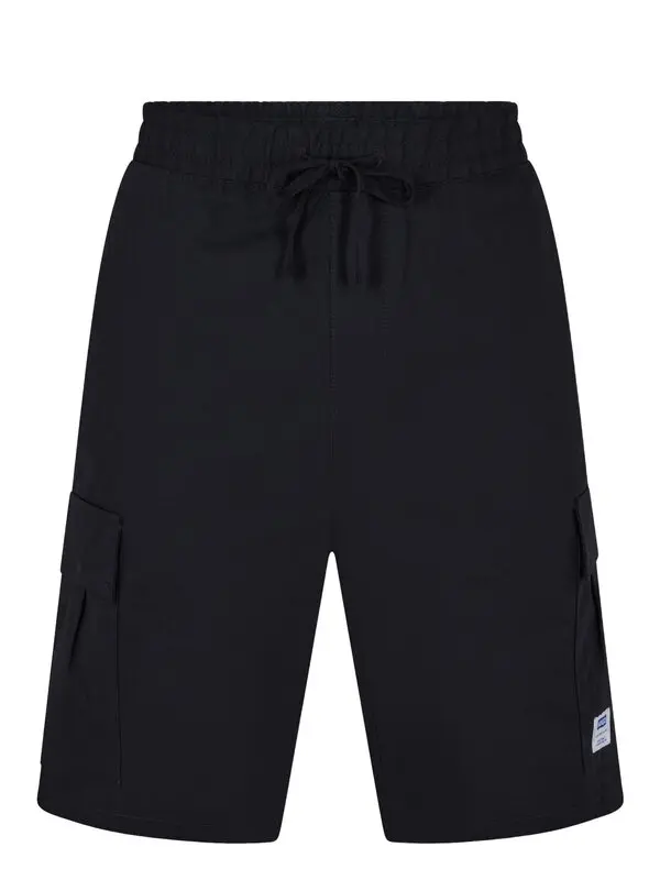 Hugo Boss Cargo Shorts With Drawstring Waist - Black