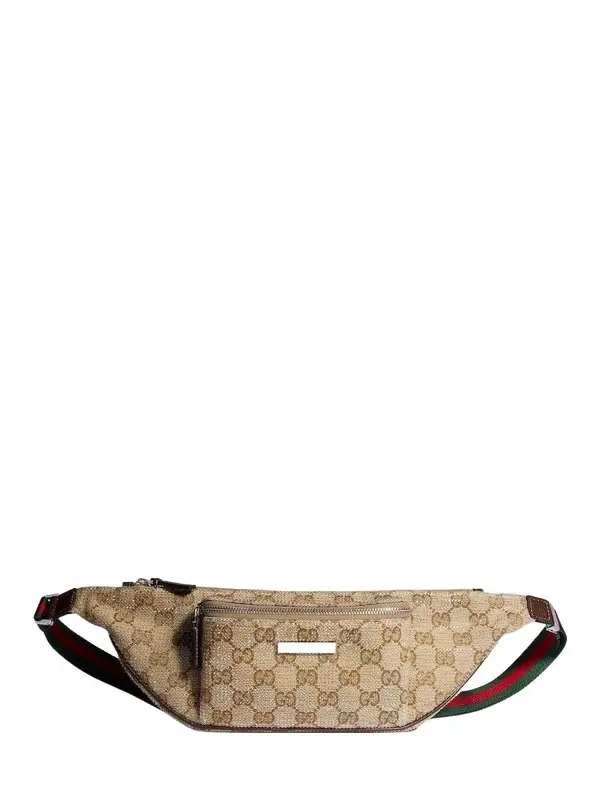 Gucci Flatpack Crystal Belt Bag - Sand/brown