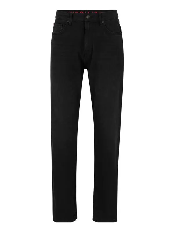 Hugo Boss Blackwash Straight Leg Jeans - Black