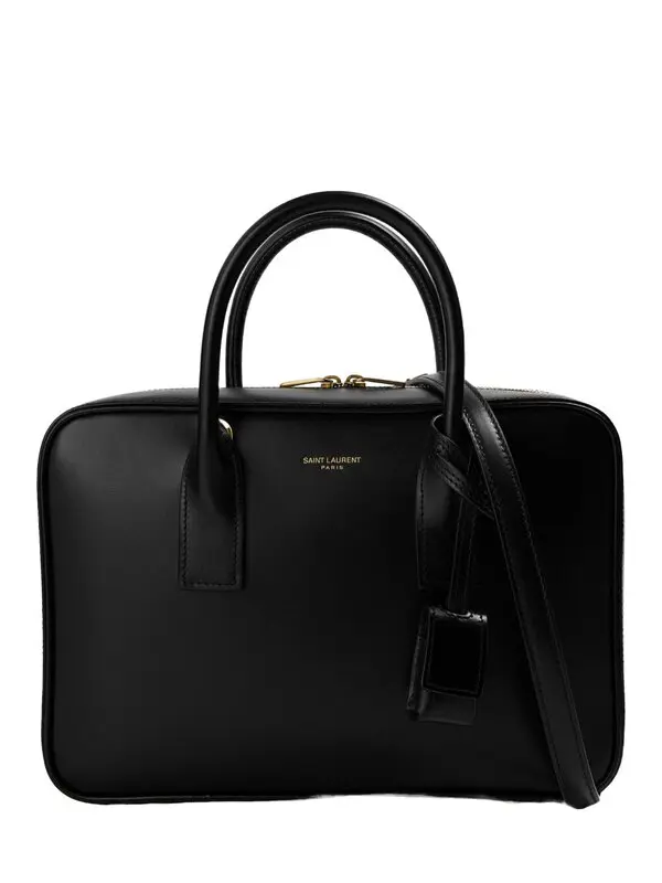 Saint Laurent Solid Color Handle Bag - Black