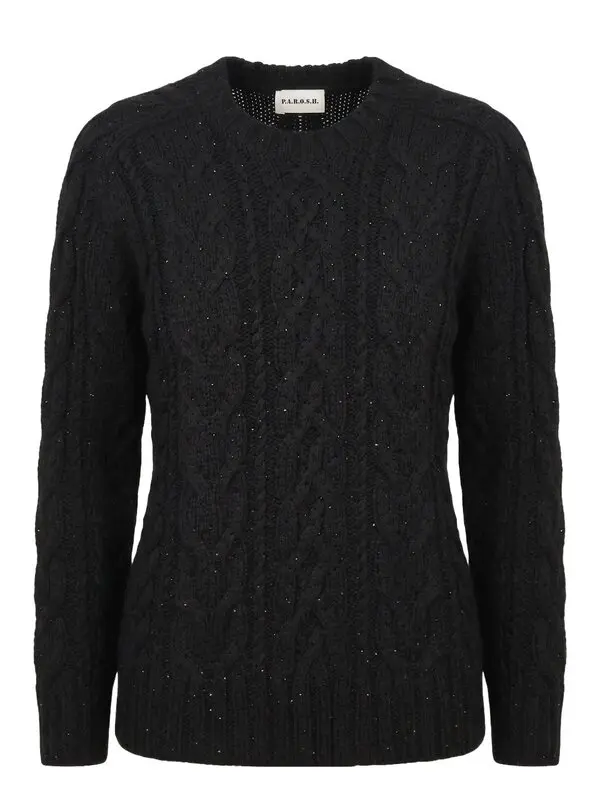 P.a.r.o.s.h Long-sleeved Crewneck Jumper - Black