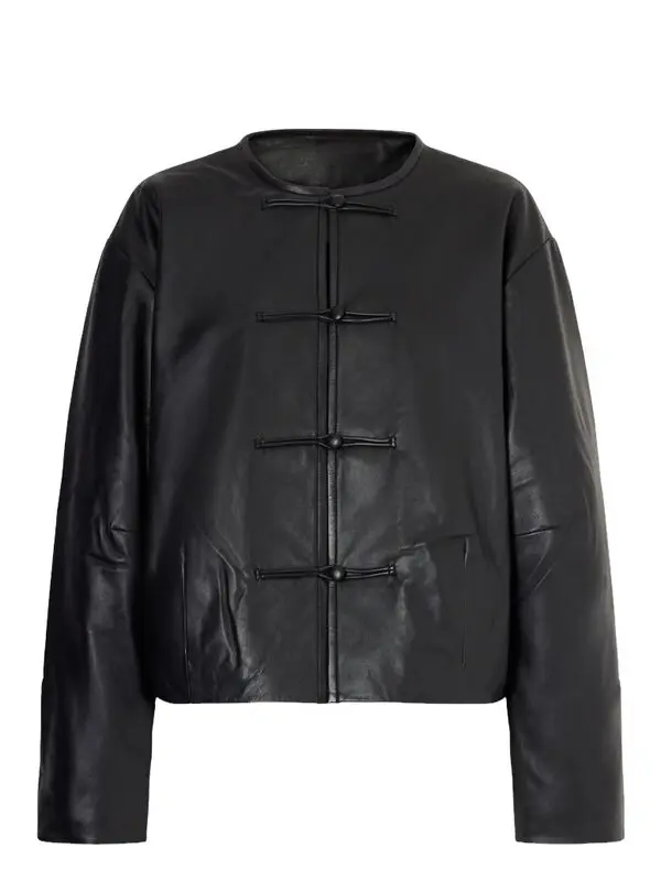 ST. AGNI Leather Jacket - Black