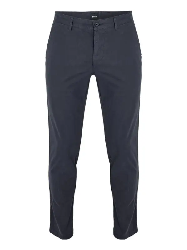 Hugo Boss Navy Chino Trousers - Blue