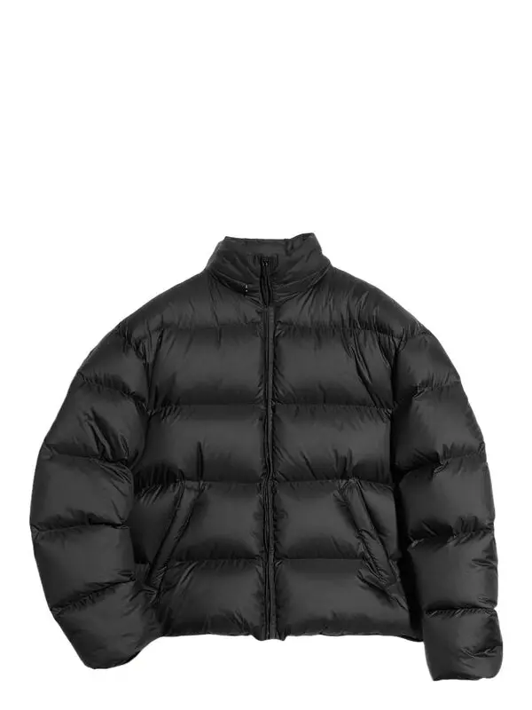 Gucci Padded Jacket With Stand Collar And Hidden Hood - Black