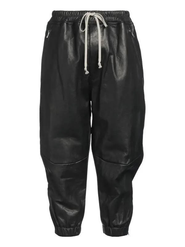 Rick Owens Slim-fit Leather Trousers - Black