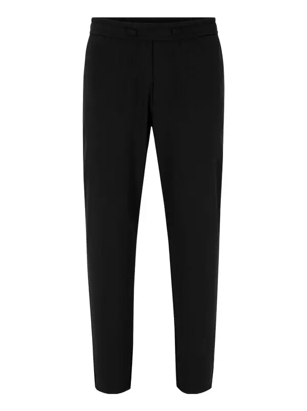 Hugo Boss Tapered Leg Drawstring Trousers - Black