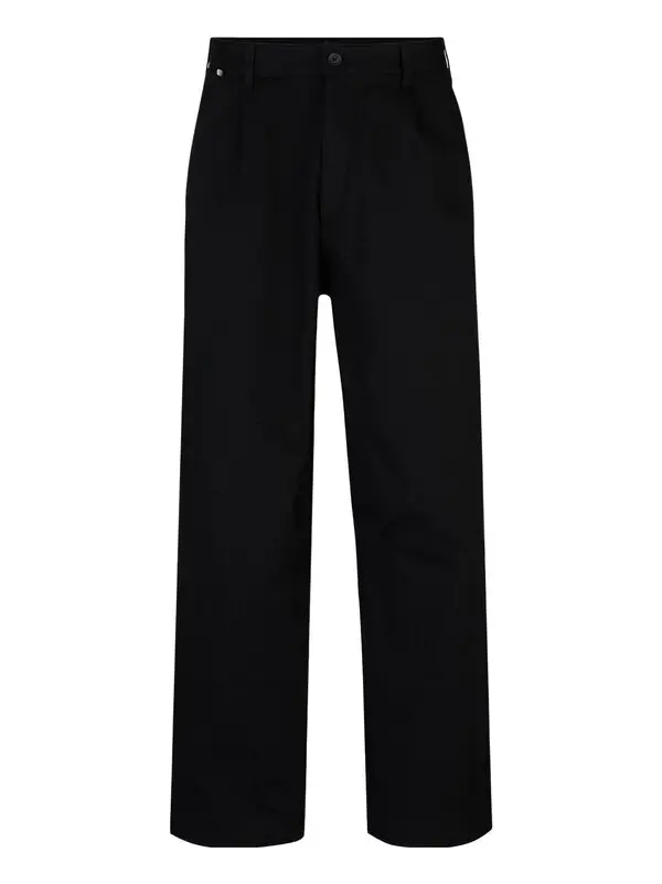Hugo Boss Pleated Wide-leg Trousers - Black