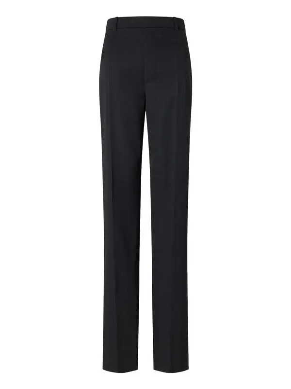 Bottega Veneta Wool Straight-leg Trousers - Black