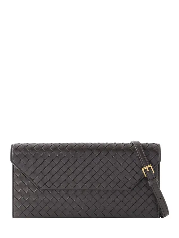 Bottega Veneta Intrecciato Leather Shoulder Bag - Brown