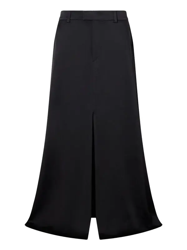 ANN DEMEULEMEESTER Kaisa Duchesse-satin Maxi Skirt - Black