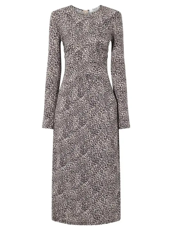 Sea Charlièze Leopard-print Stretch-jersey Midi Dress - Multi