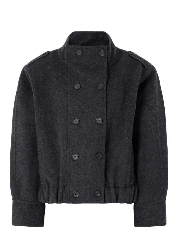 Sea Lona Wool Coat - Charcoal