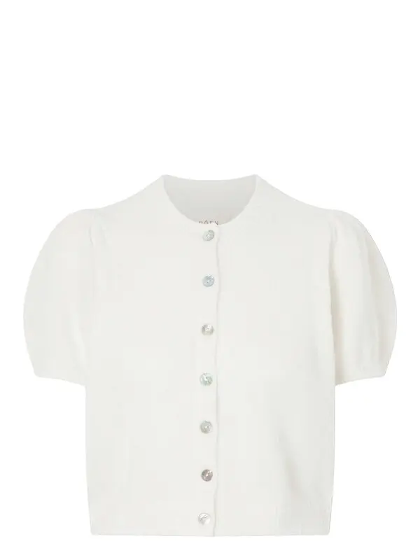 DÔEN Anisa Wool-blend Cardigan - Ivory