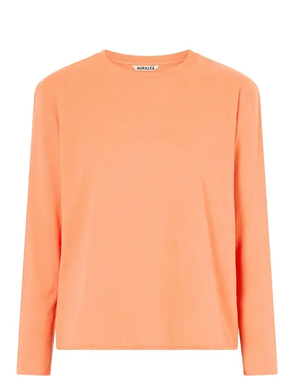 Auralee Cotton And Cashmere-blend T-shirt - Pink