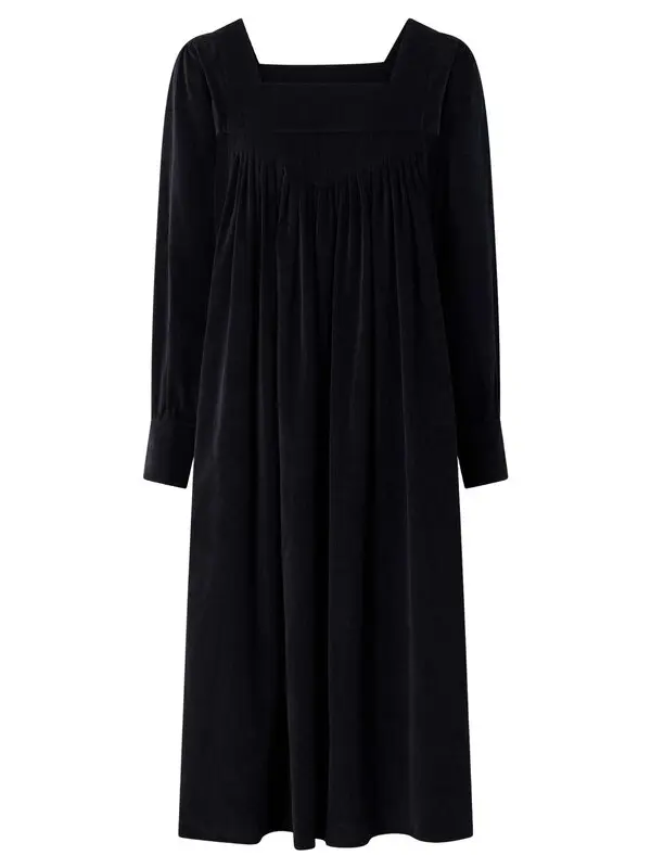 Thierry Colson Tatiana Corduroy Midi Dress - Black