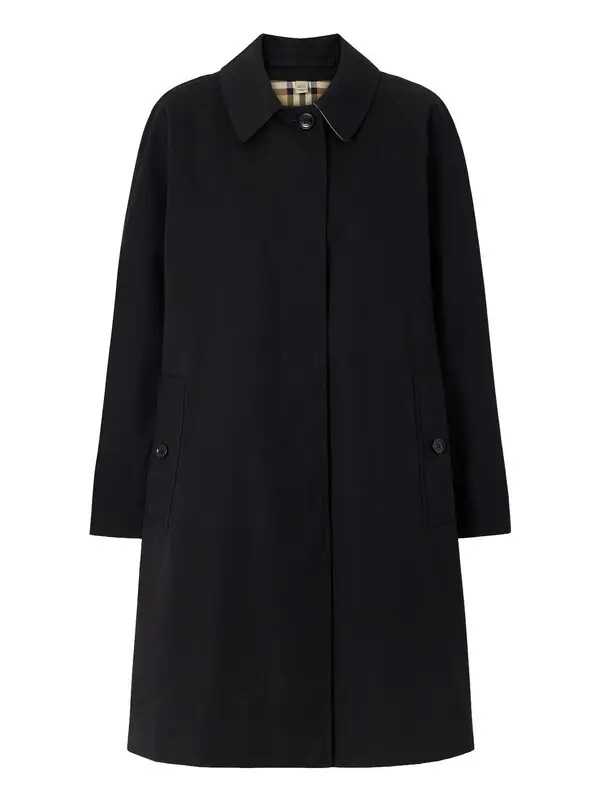 Burberry Cotton Gabardine Trench Coat - Black
