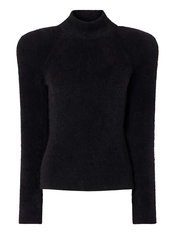 Balmain Ribbed-knit Turtleneck Sweater - Black