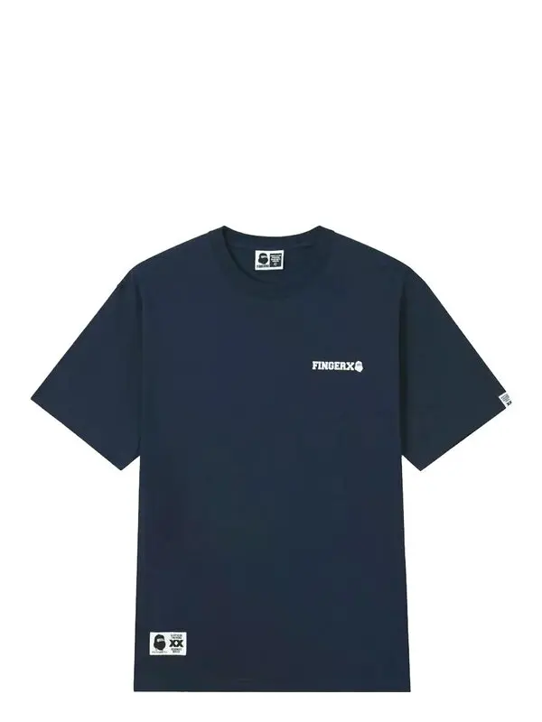 FINGERCROXX Logo-print Cotton T-shirt - Blue