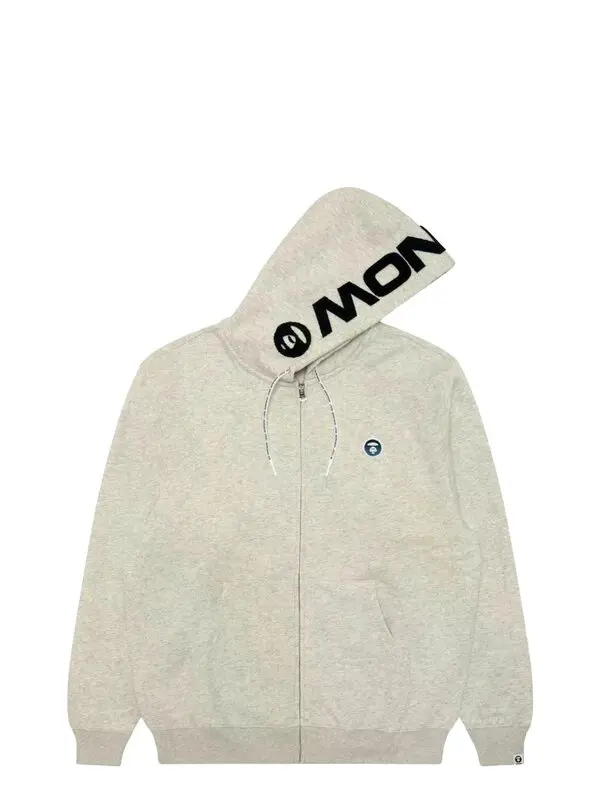 AAPE BY *A BATHING APE Logo-print Zip-up Hoodie - Neutrals
