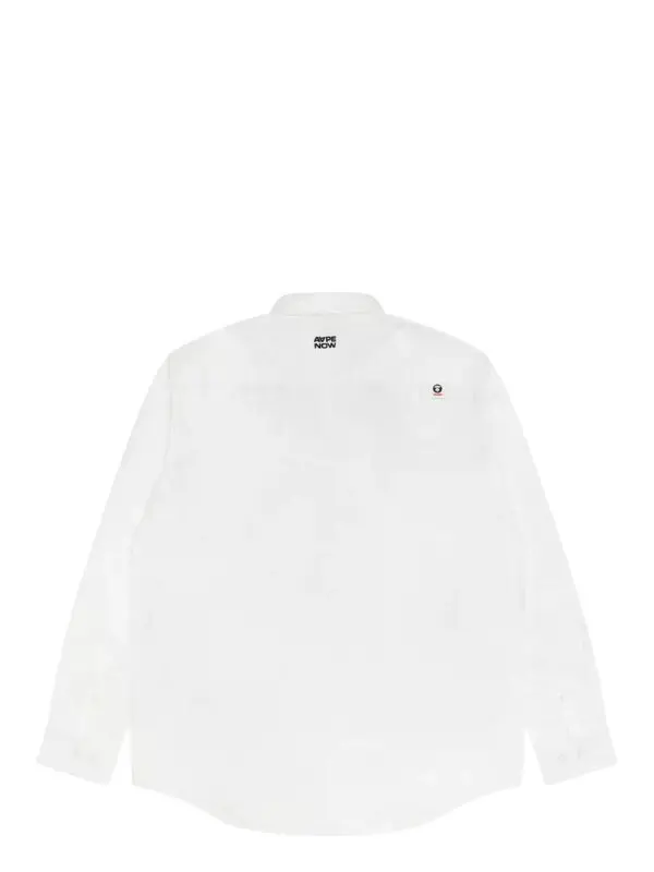 AAPE BY *A BATHING APE Aapenow Moonface-patch Button-down Shirt - White