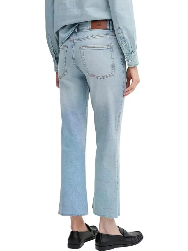 BENETTON Frayed Hem Jeans - Blue