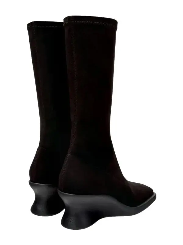 Camper Louise Wedge Ankle Boots - Black