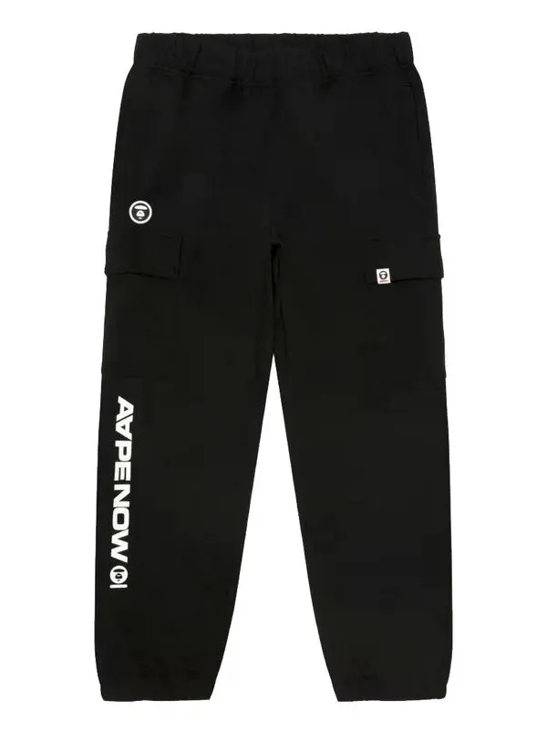 AAPE BY *A BATHING APE Logo-print Cargo Track Pants - Black