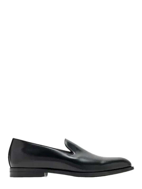 Brunello Cucinelli Polished Leather Loafers - Black