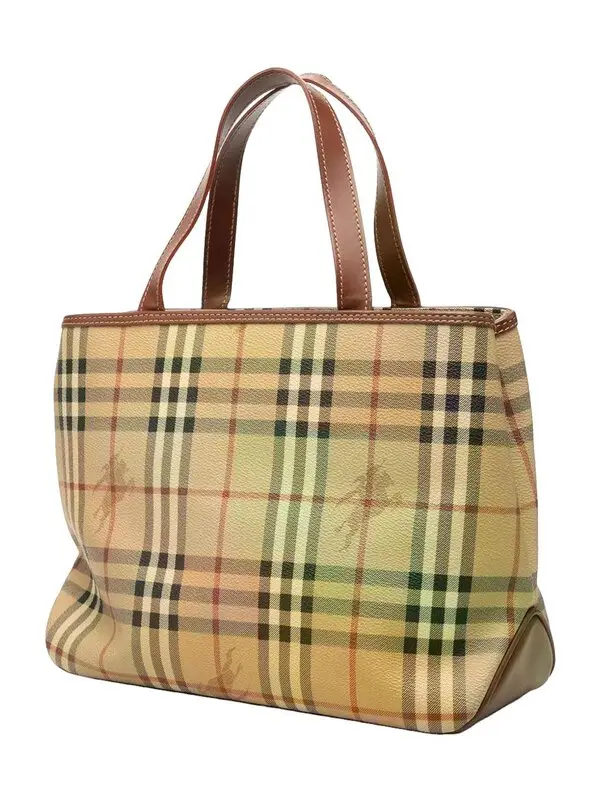 Burberry Haymarket Check Coated Canvas Tote Bag - Neutrals