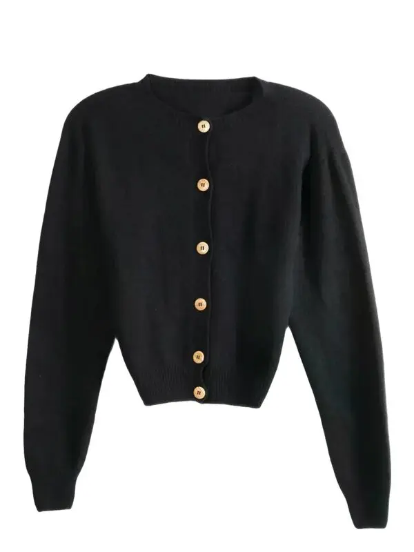 BASERANGE Button-up Knitted Cardigan - Black