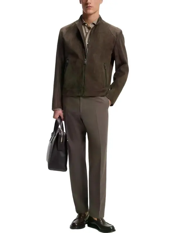 BOSS Zip Long Sleeves Jacket - Brown