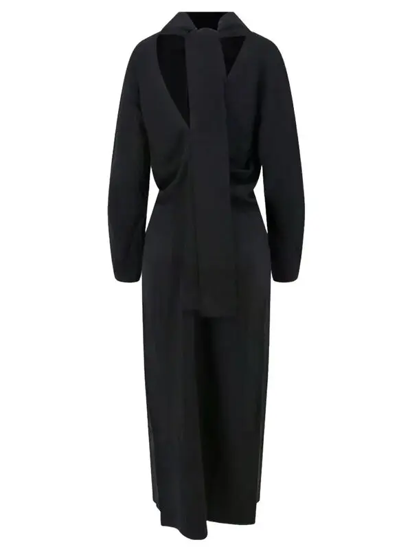 TOTEME Slouch Waist Scarf Dress - Black