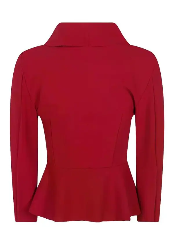 Chiara Boni La Petite Robe Wrap Peplum Top - Red