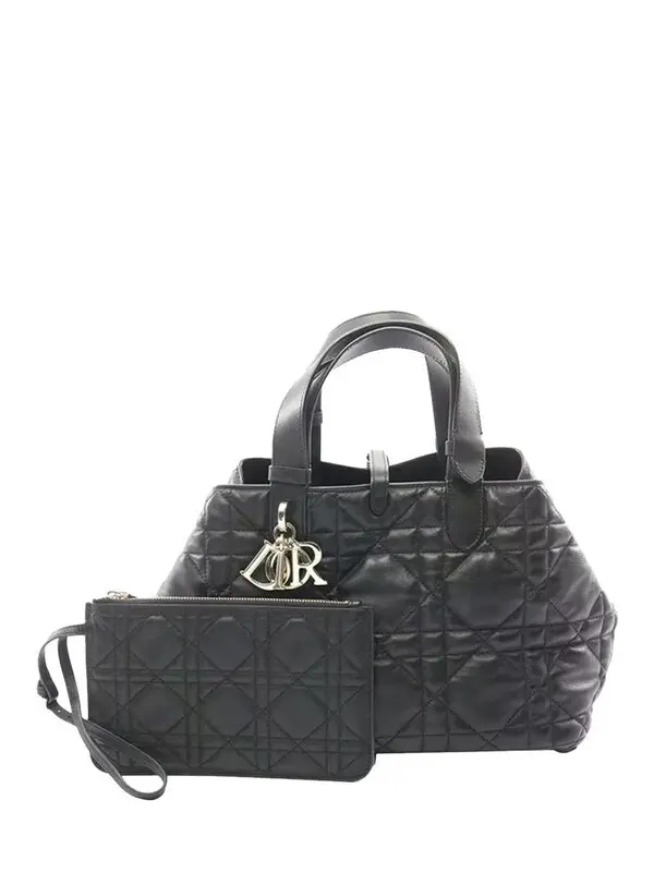 Dior Macrocannage Calfskin Toujours Handbag - Black