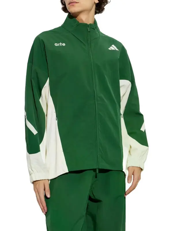 Adidas Arte Antwerp X Embroidered Logo Zip-up Sweatshirt - Green