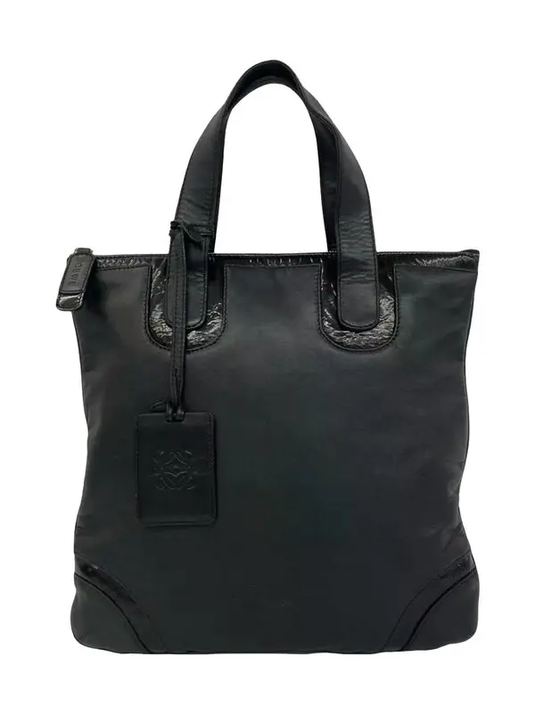 Loewe Leather Tote Bag - Black