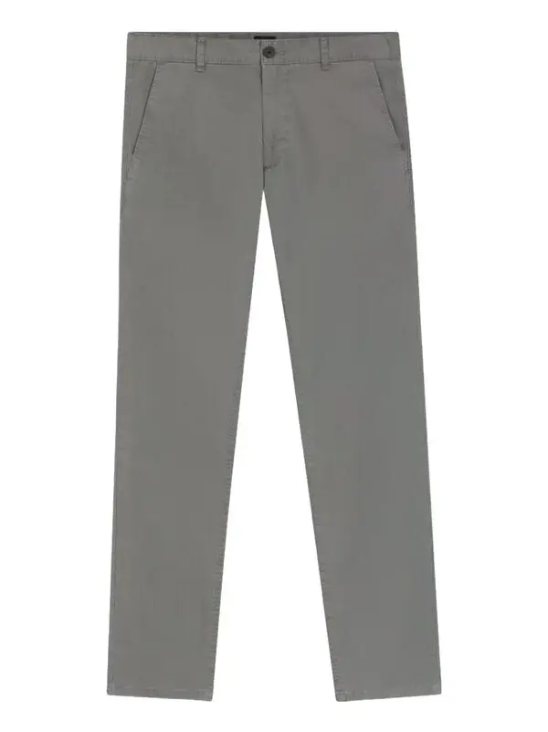 BOSS Slim-fit Chinos In Printed Stretch-cotton Twill - Grey