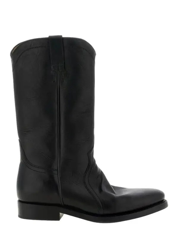 JIL SANDER Bruce Mid-calf Western Boots - Black