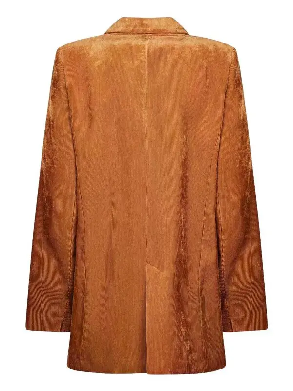FORTE_FORTE Ribbed-knit Blazer Jacket - Orange